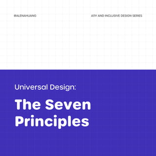 Principles of Universal Design | PDF