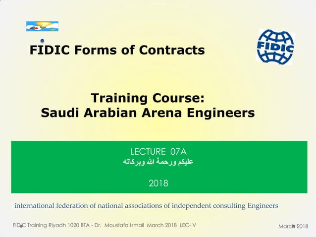 FIDIC Training Presentation on Variations and Contract Payments | PPT