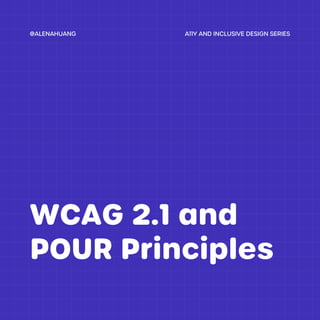 WCAG 2.1 and POUR | PDF
