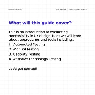 Evaluating Accessibility in Design | PDF