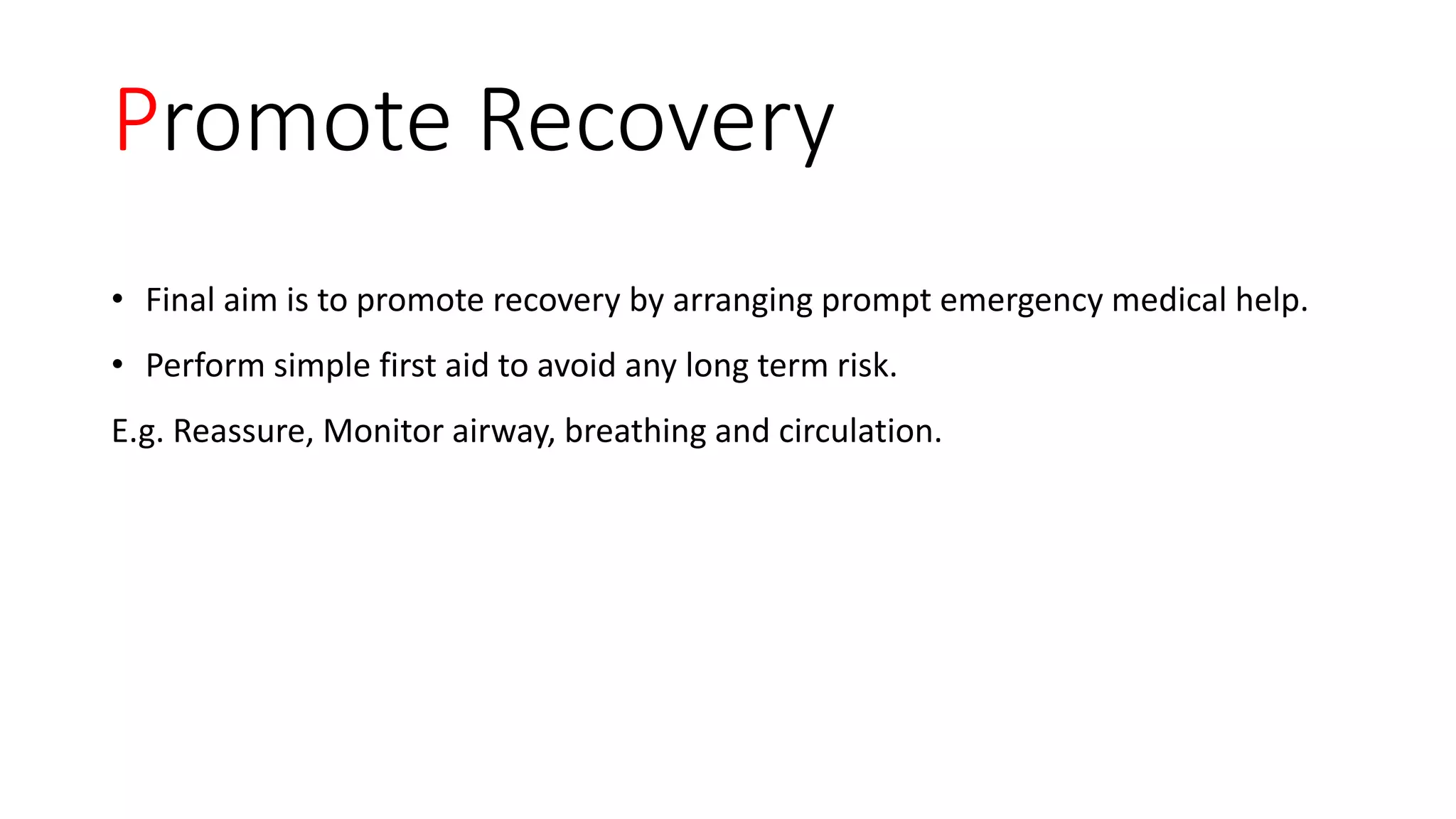 Principles of first aid | PPTX