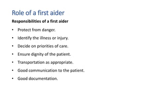 Principles of first aid | PPTX