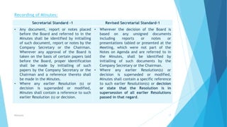 Secretarial Standards 1- Board Meetings - Amendments | PPTX