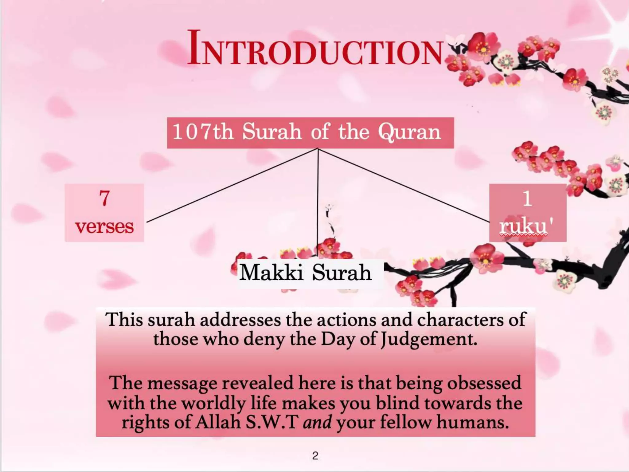 107. Surah Al-Ma'oon | PPTX
