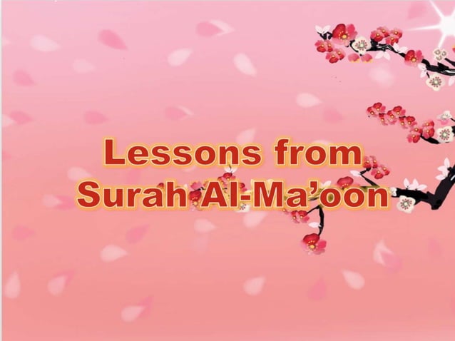 107. Surah Al-Ma'oon | PPTX