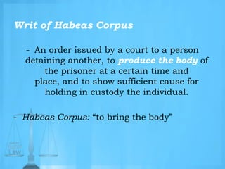 Habeas Corpus Definition