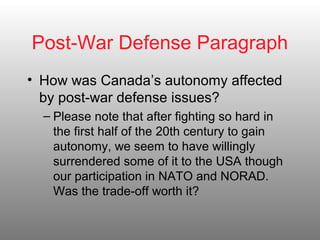 SS 11: Canada's Cold War | PPT