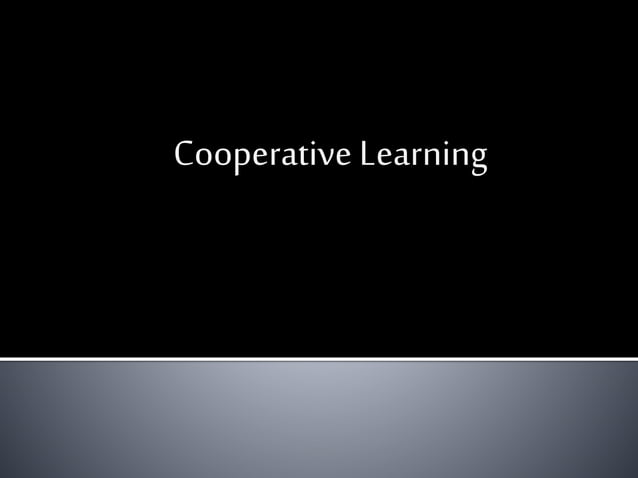 Cooperative Learning | PPTX
