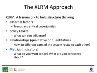 Developing Robust Policies with RDS and XLRM | PPT