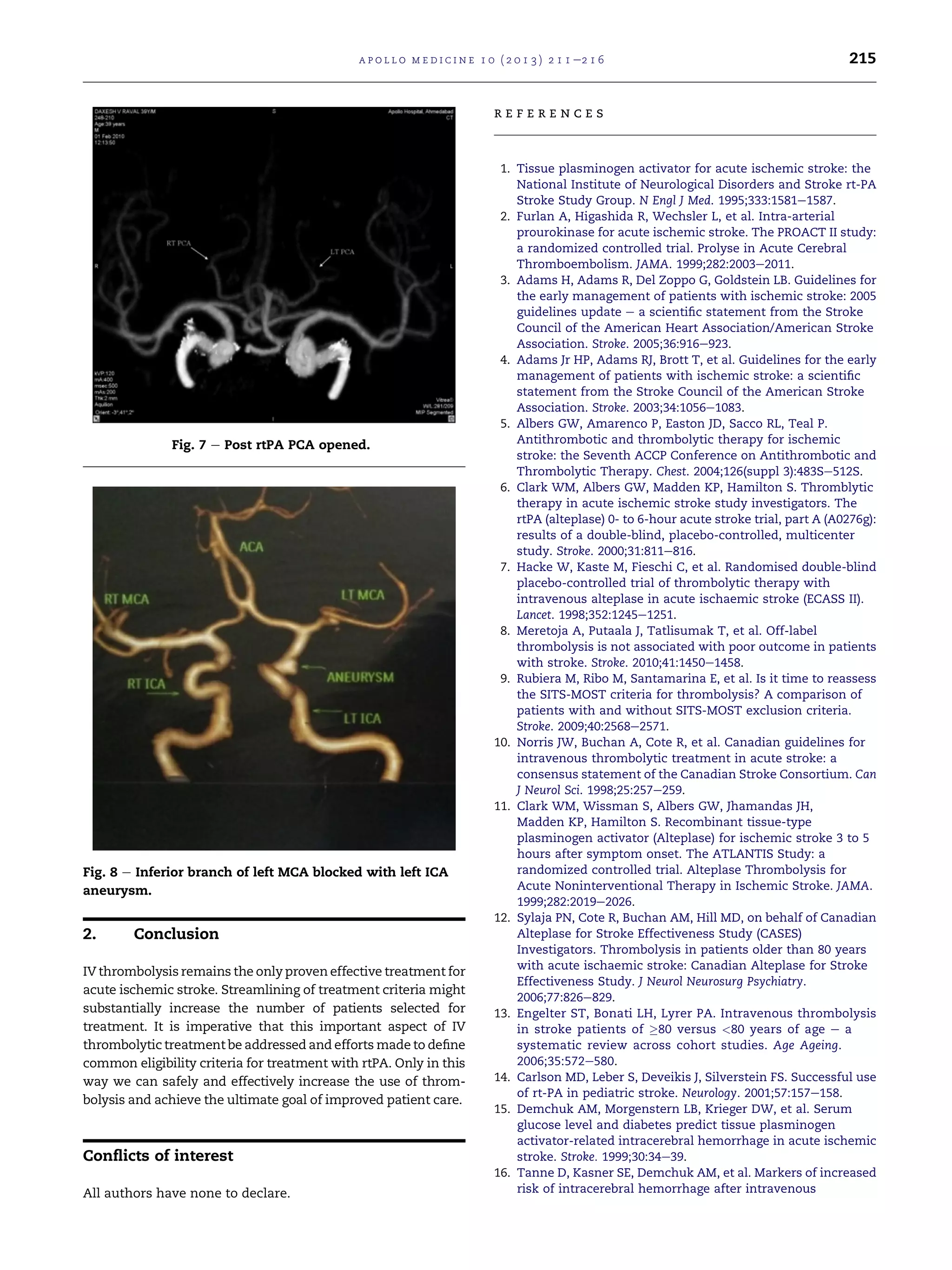 Stroke IV thrombolysis beyond limitations; case series and review of ...