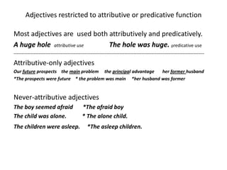 Ss 16.11.12 adjective pptx | PPTX | Programming Languages | Computing