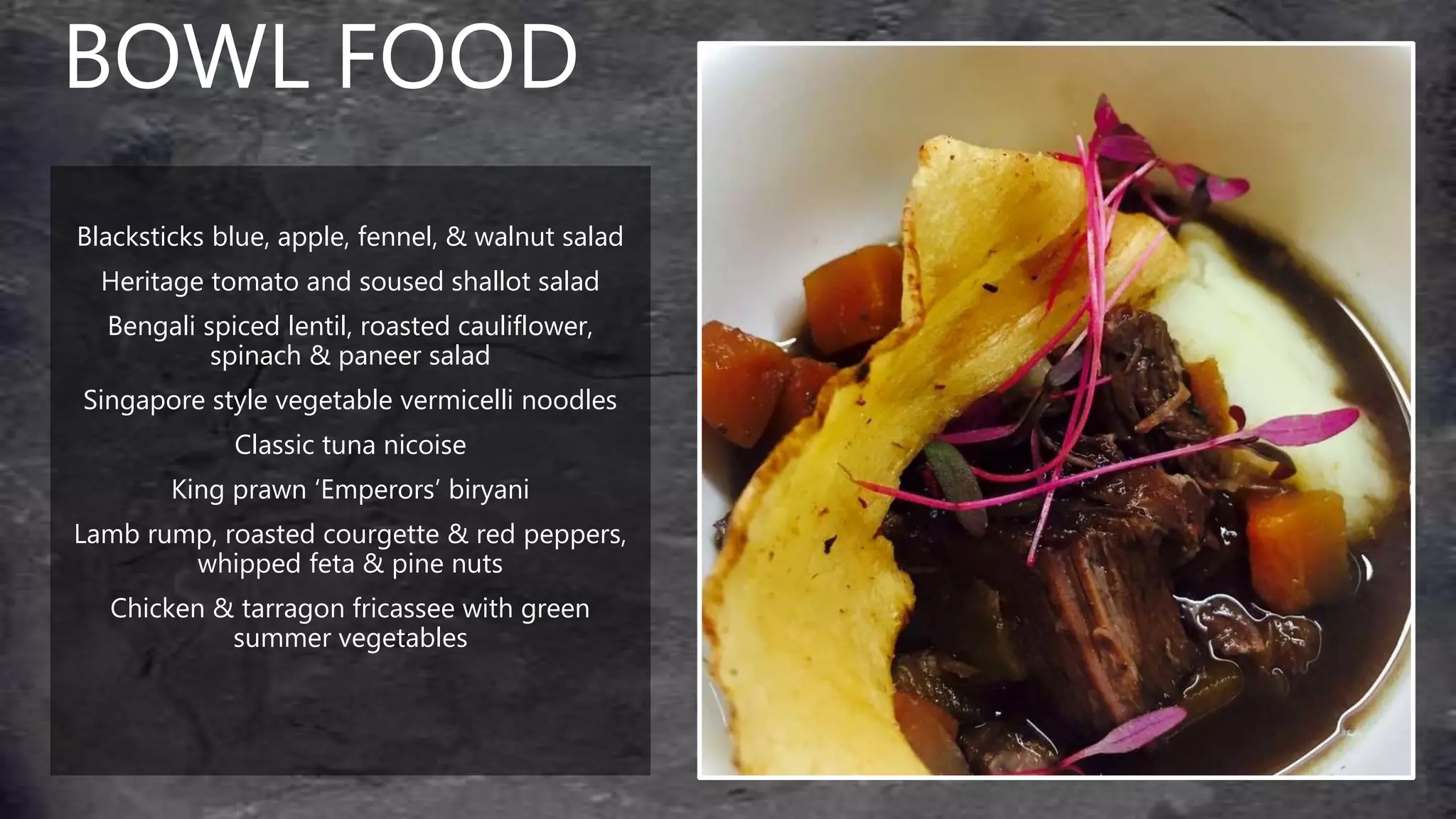 Spring/Summer 2016 Event Catering Menus | PPTX | Vegetarian Diets ...