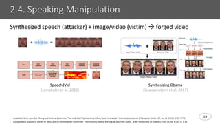 SSII2021 [SS2] Deepfake Generation and Detection – An Overview （ディープフェイクの生成と検出） | PDF