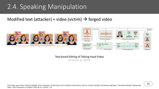 SSII2021 [SS2] Deepfake Generation and Detection – An Overview （ディープフェイクの生成と検出） | PDF
