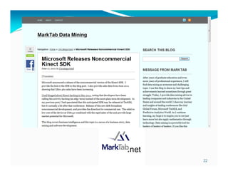 Data Mining with Excel 2010 and PowerPivot 201106 | PPT