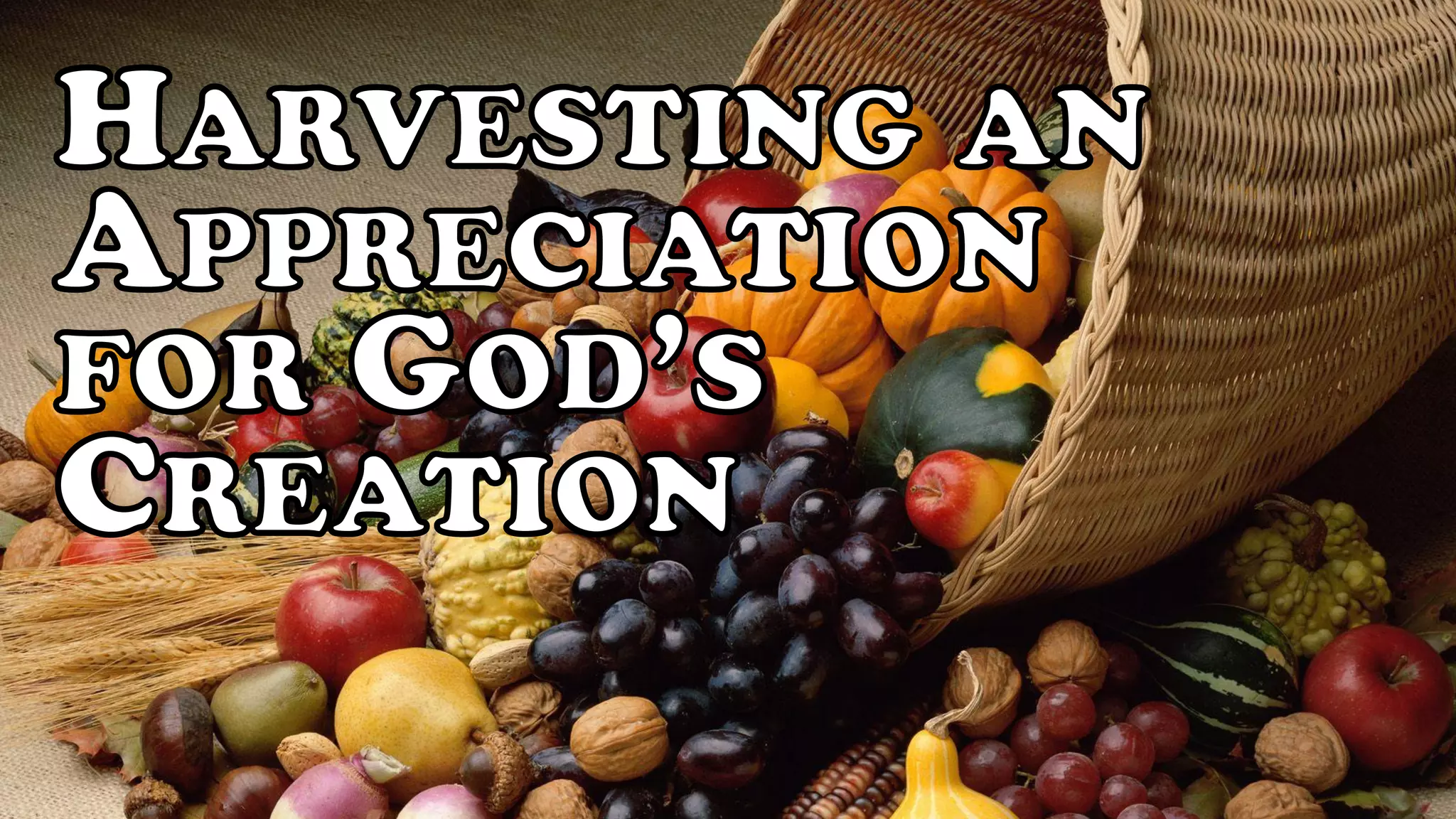 Harvesting an appreciation for God's creation | PPT