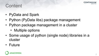 Spark Summit 2016: Connecting Python to the Spark Ecosystem | PDF ...