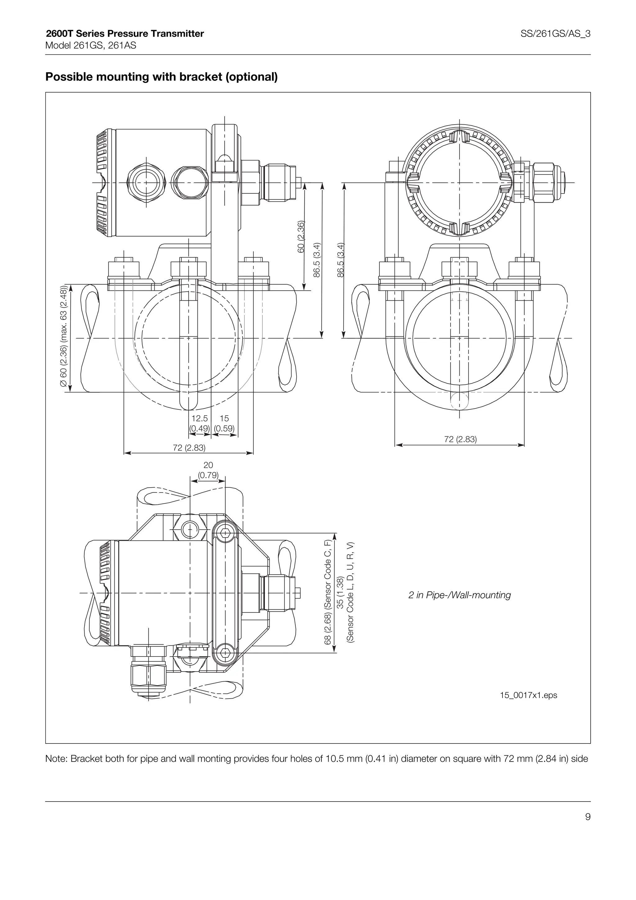 2600T Series Pressure Transmitter Model 261GS Gauge Model 261AS ...