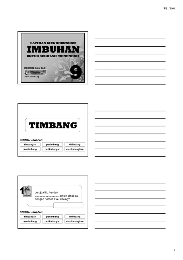 Lembaran kerja Imbuhan 09 | PDF