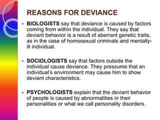 Ss2 report (deviance) | PPTX