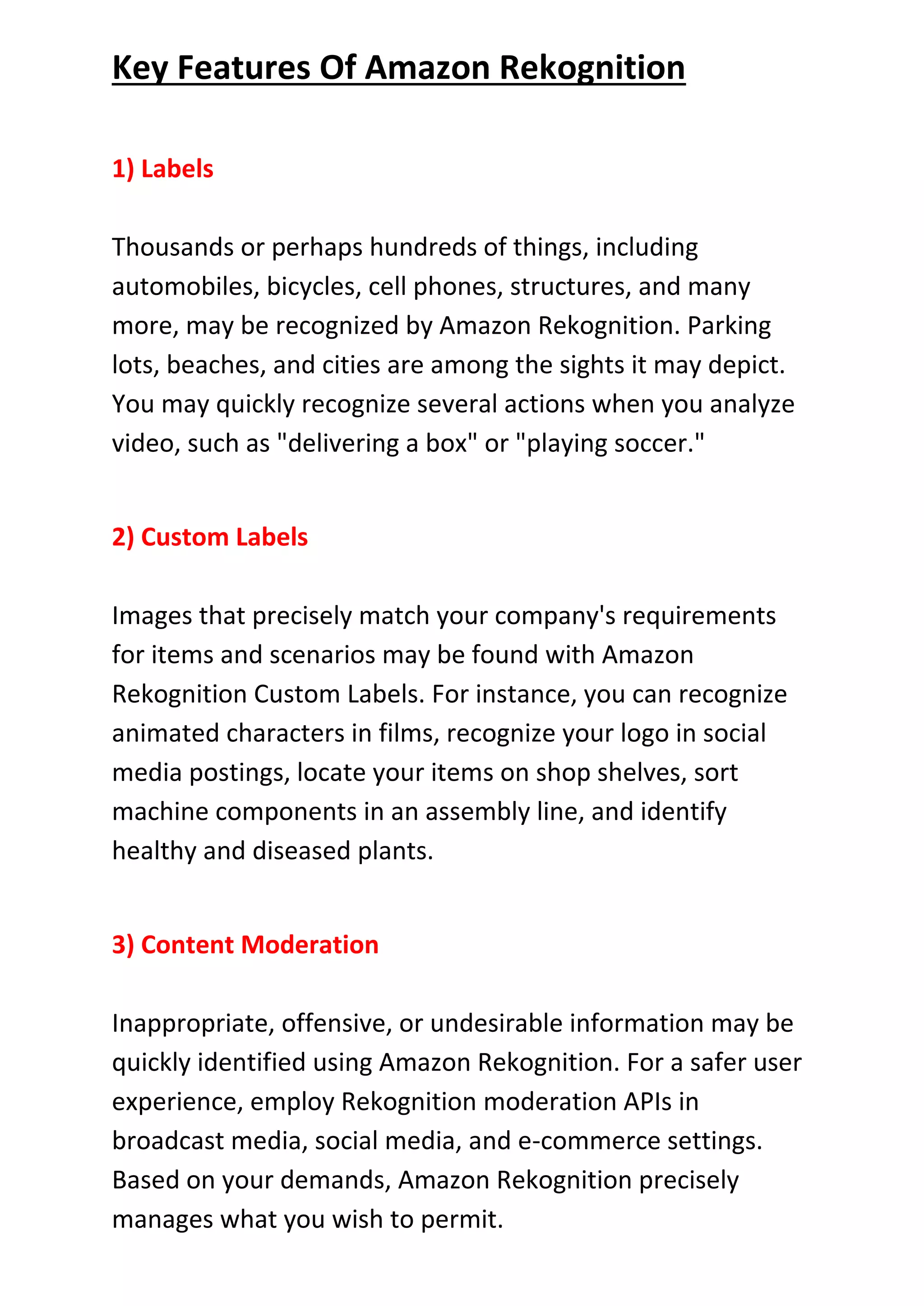 Computer Vision and Amazon Rekognition | DOCX