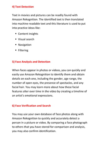 Computer Vision and Amazon Rekognition | DOCX