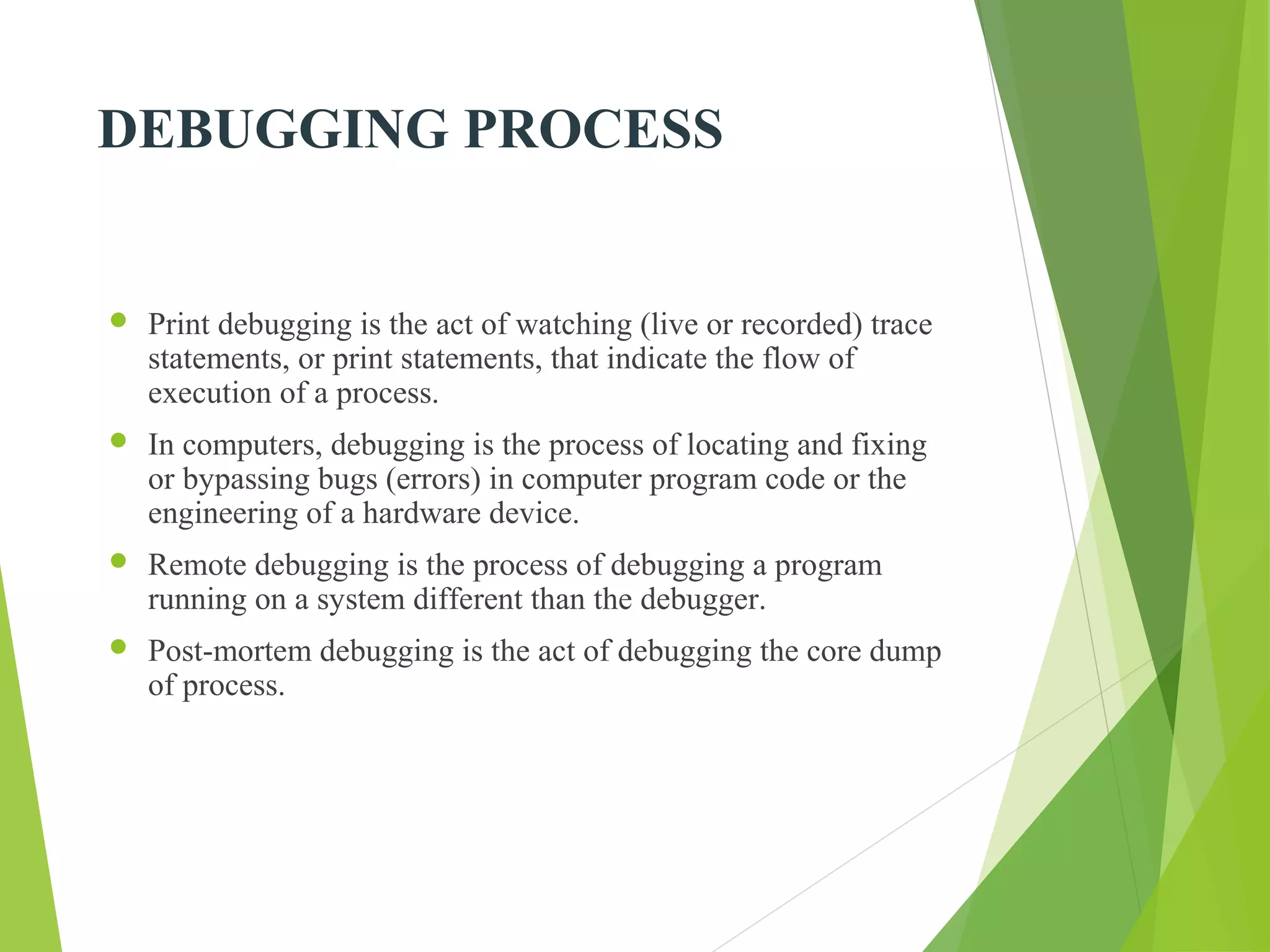 debugging - system software | PPT