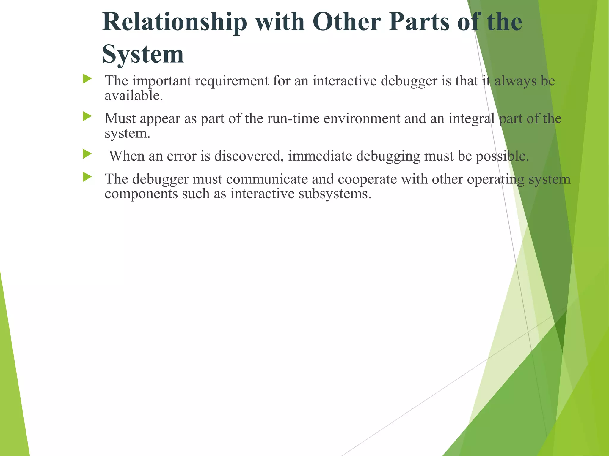 debugging - system software | PPT debugging - system software | PPT