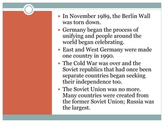 Ss6 h7b cold war and german reunification | PDF | Political Issues ...