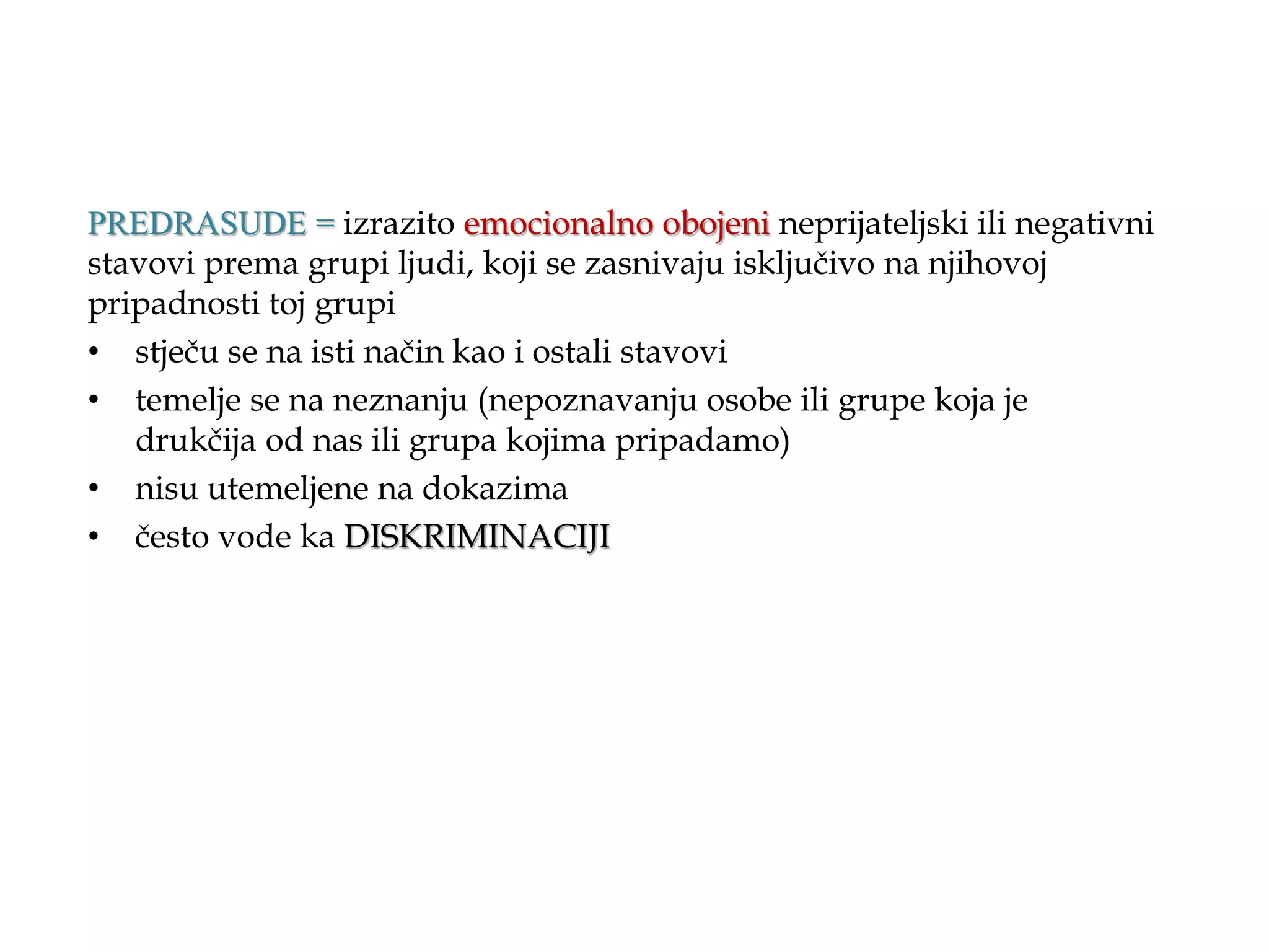 Stereotipi predrasude i diskriminacija | PPTX