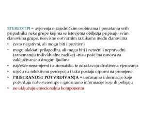 Stereotipi predrasude i diskriminacija | PPTX