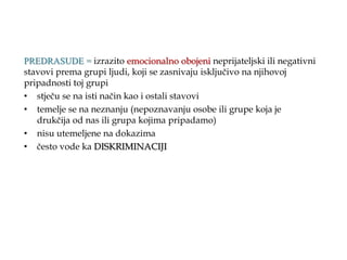 Stereotipi predrasude i diskriminacija | PPTX