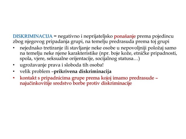 Stereotipi predrasude i diskriminacija | PPTX