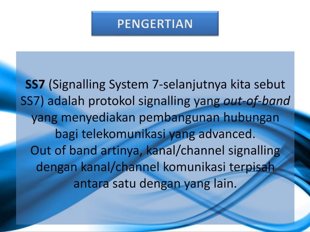 SS7 - Signalling System 7 | PPSX