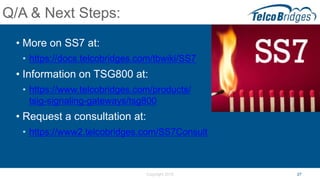 Extending the Life of your SS7 Network with SIGTRAN | PPTX