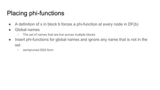 SSA - PHI-functions Placements | PDF | Programming Languages | Computing