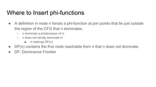SSA - PHI-functions Placements | PPT