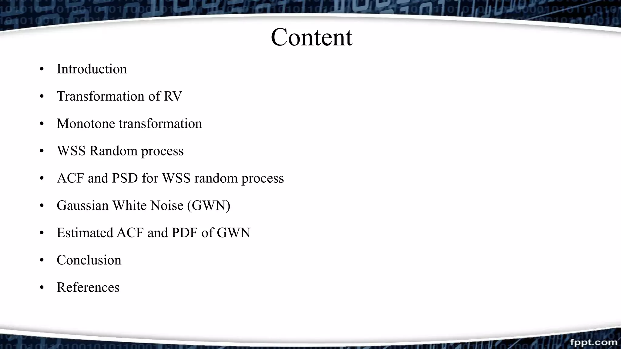 Transformation Of Random Variables And Noise Concepts Ppt