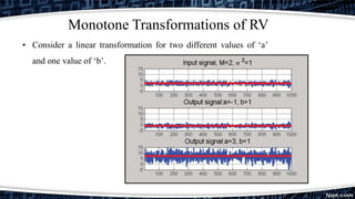 Transformation of Random variables & noise concepts | PPT