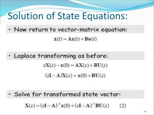 STate Space Analysis | PPT