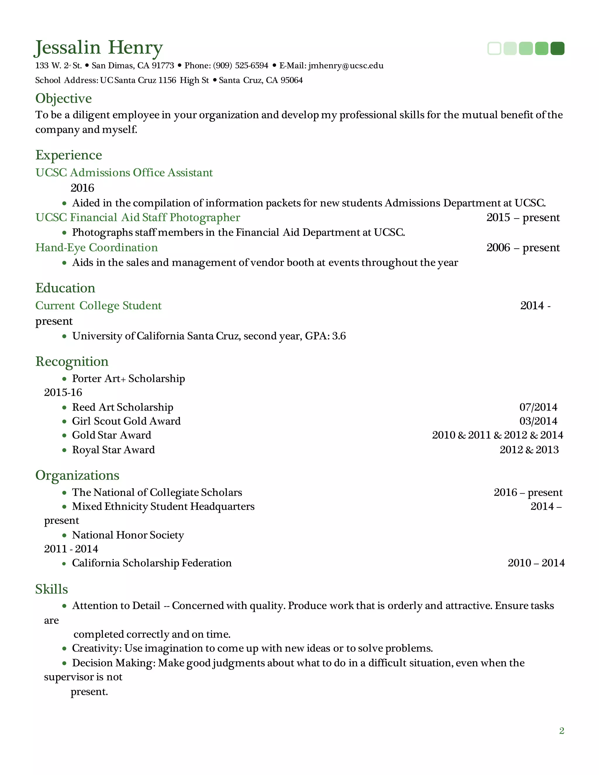 SSA Application Resume | PDF