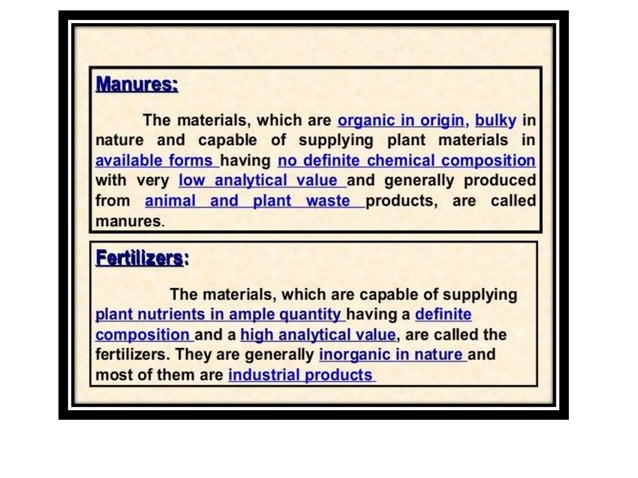 Ssac 353 lecture no. 7 9, classification of manures bulkey and ...