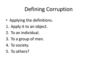 SSACC understanding corruption | PPT