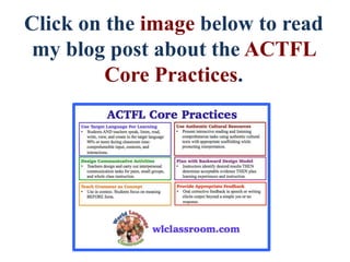 ACTFL Core Practices. Students Build Language Proficiency #wlclassroom | PPT