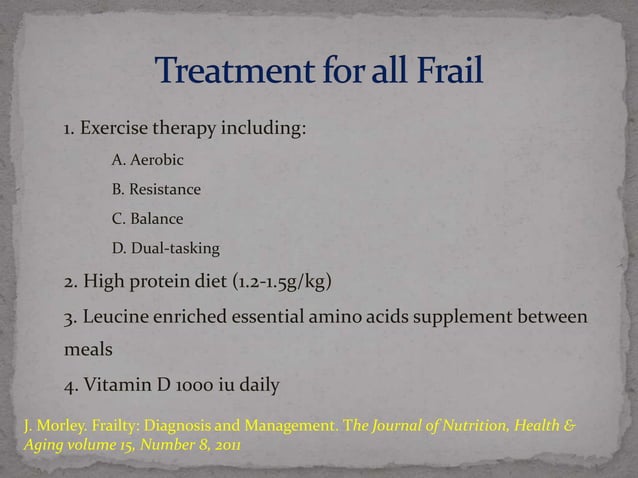 Advances in Frailty-understanding and management | PPTX