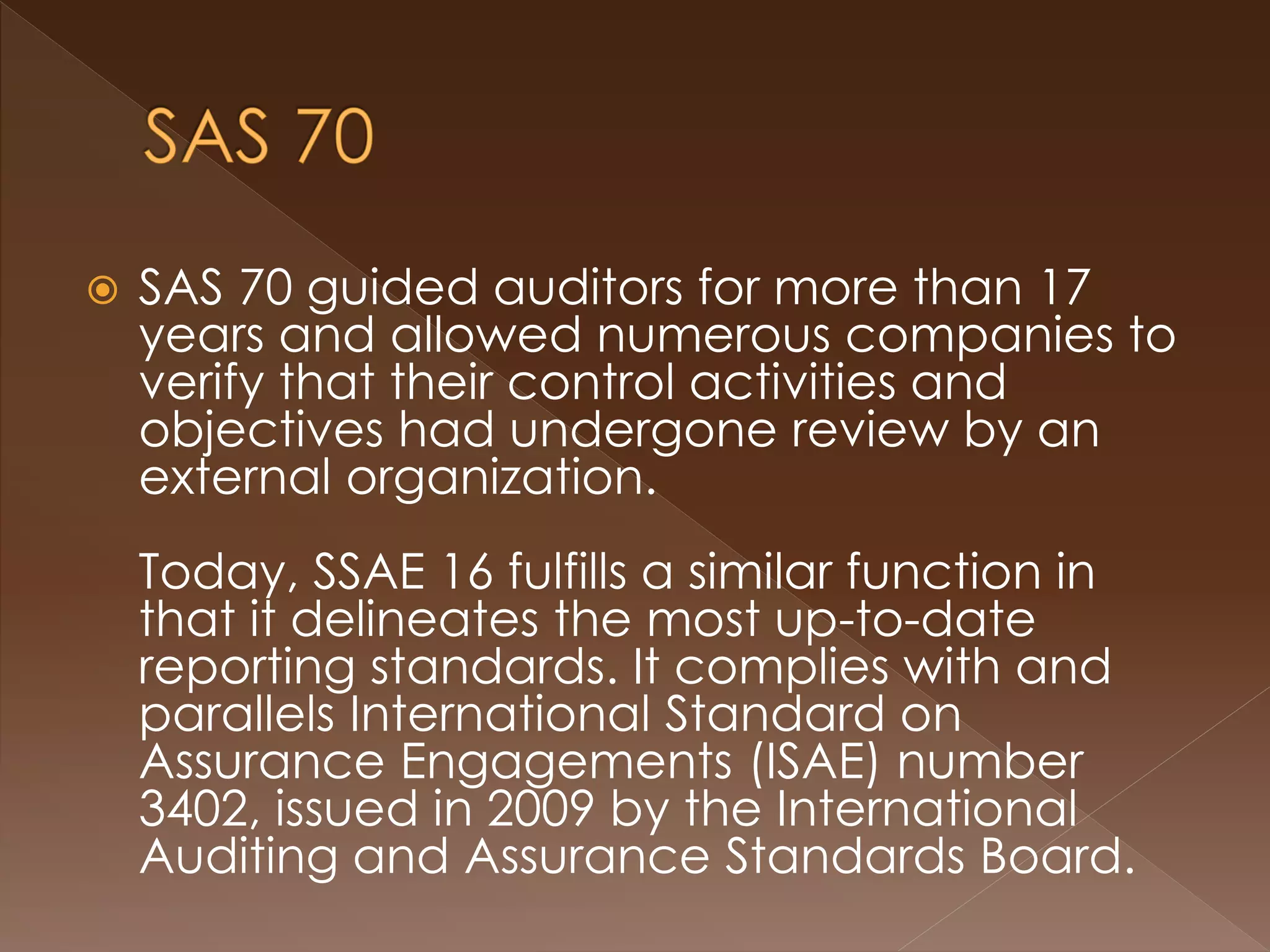SSAE 16 Supports Auditing Best Practices | PPTX