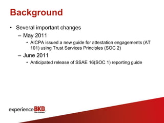 SSAE 16 Transitions Overview | PDF