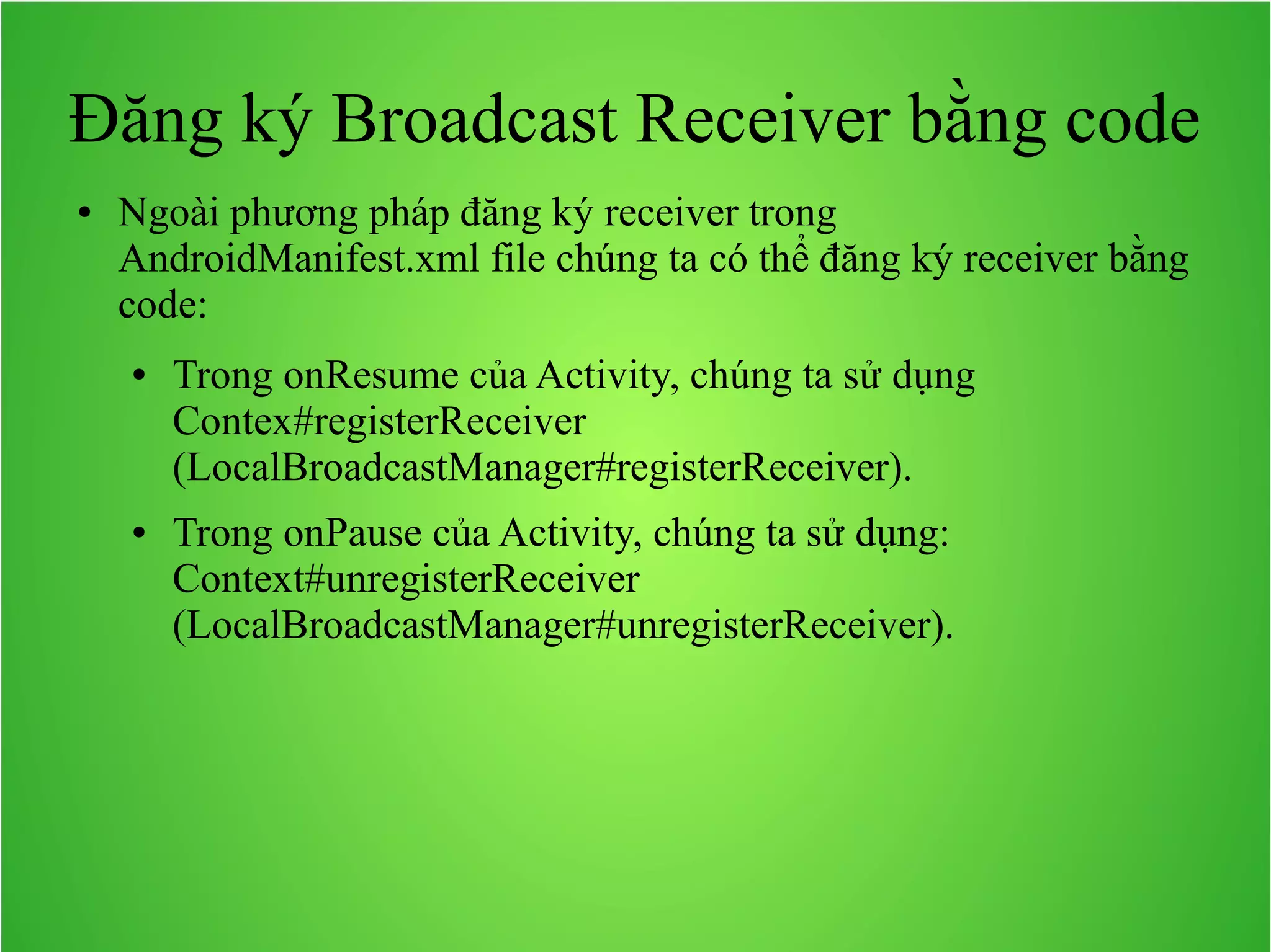 Android Nâng cao-Bài 3: Broadcast Receiver | ODP