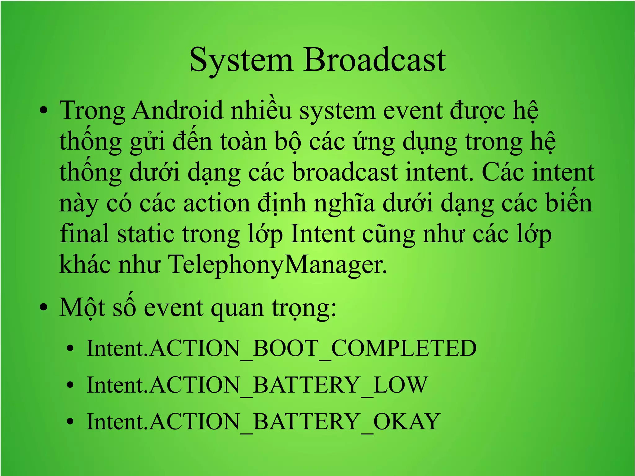 Android Nâng cao-Bài 3: Broadcast Receiver | ODP