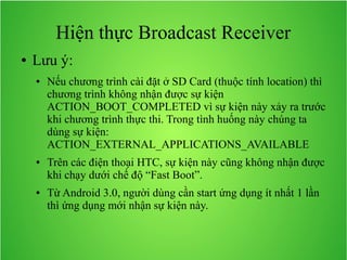 Android Nâng cao-Bài 3: Broadcast Receiver | ODP